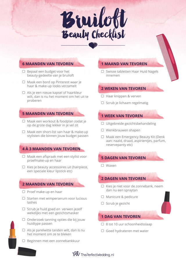 De Bruiloft Beauty Checklist van Anna | ThePerfectWedding.nl